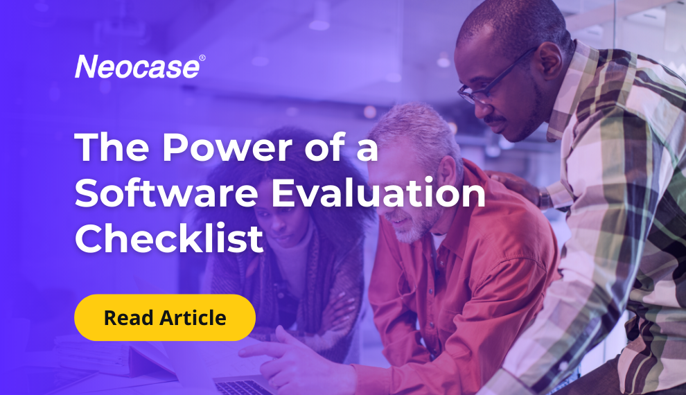 The Power of a Software Evaluation Checklist